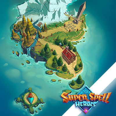 ArtStation - Super Spell Heroes / Worldmap