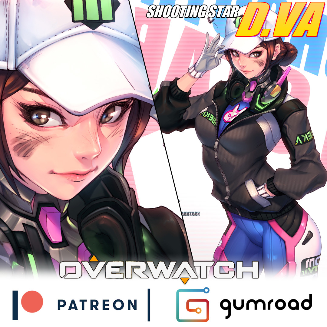 Artstation Overwatch Dva Shooting Star Patreon Reward