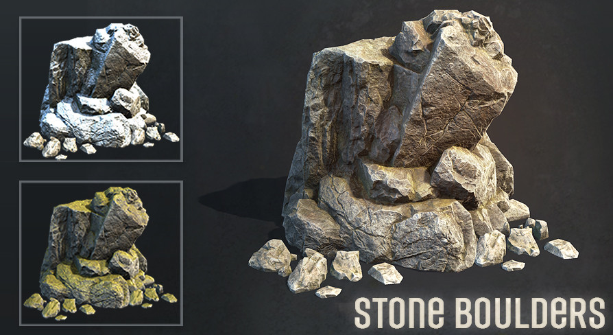 ArtStation - Stone Boulders