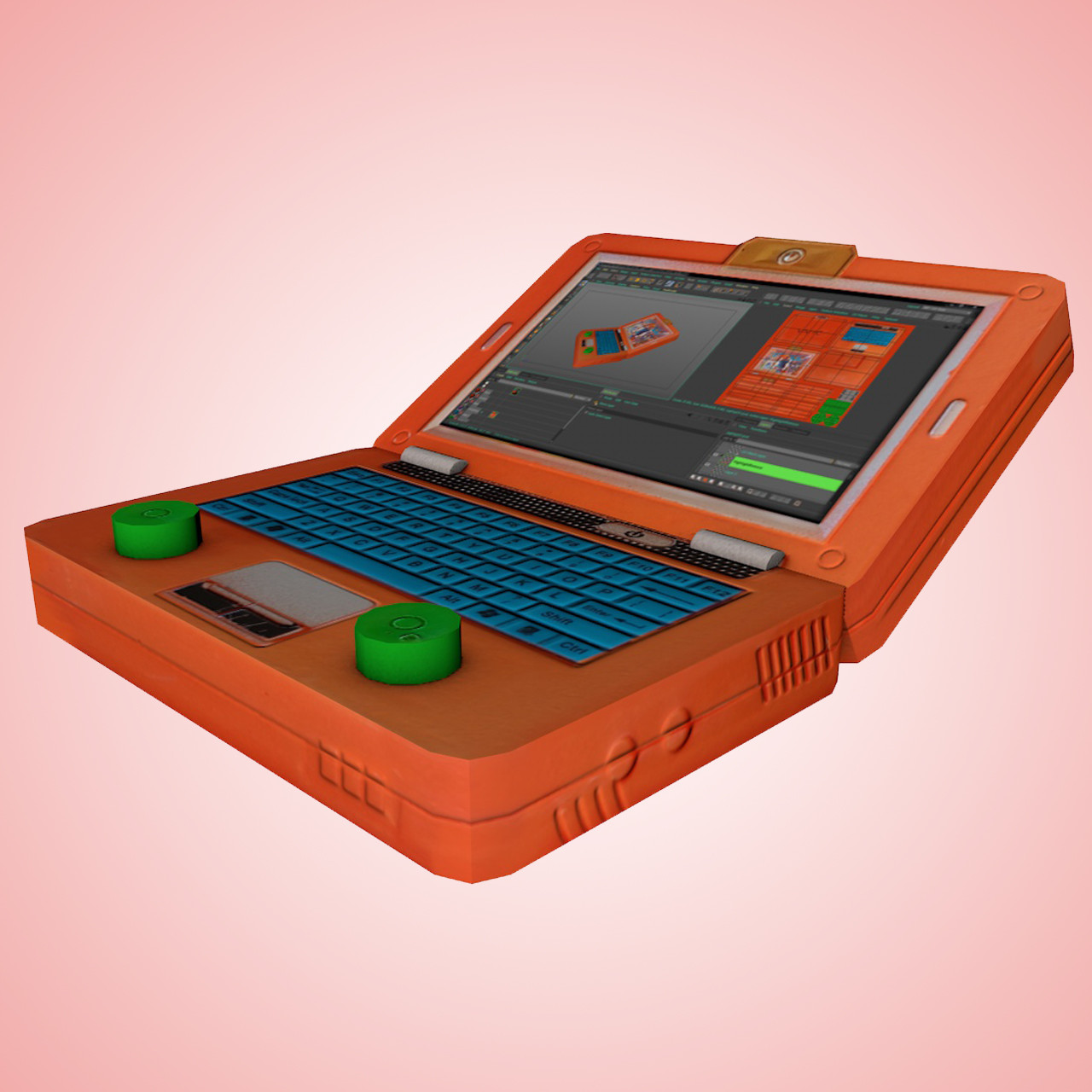 ArtStation - 3D Lowpoly Laptop Toys
