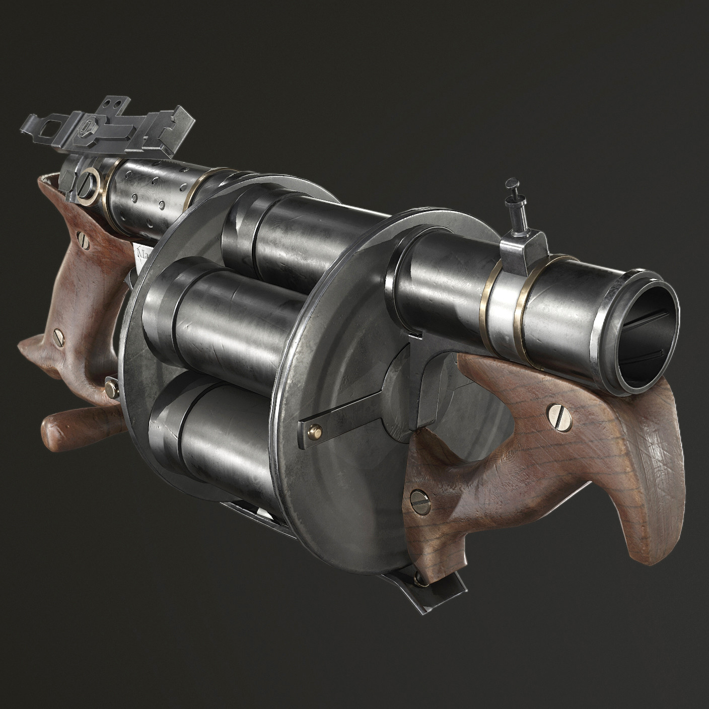 ArtStation - Steampunk grenade launcher