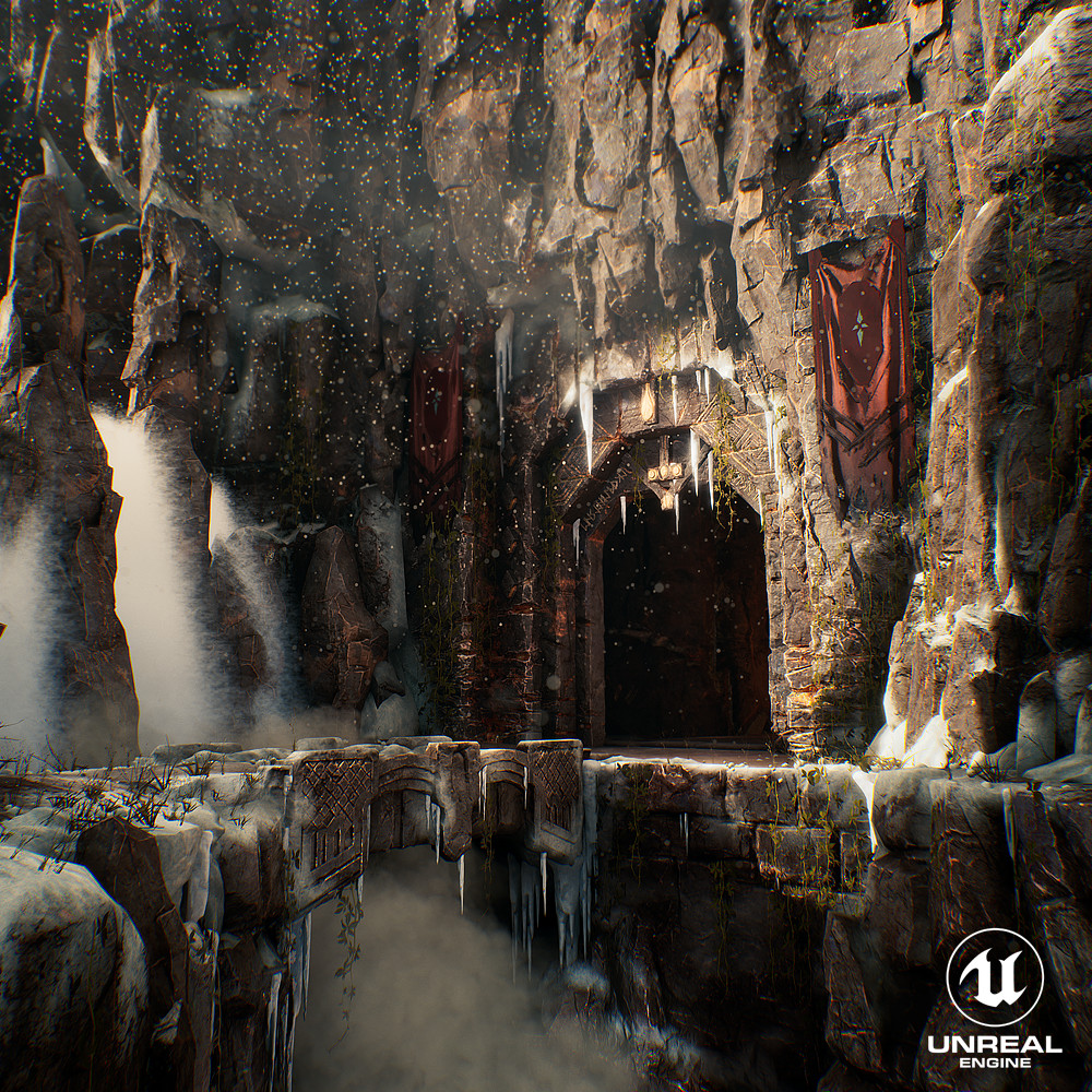 ArtStation - LOTR Waterfall