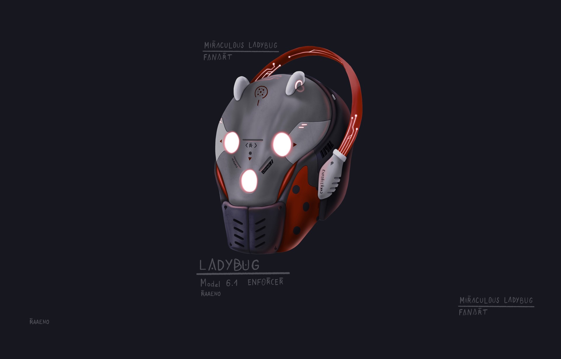 ArtStation - Enforcer - cyberpunk helmet concept