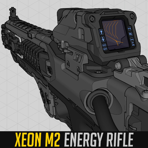ArtStation - XEON M2 Energy Rifle ( Sketchup Render )