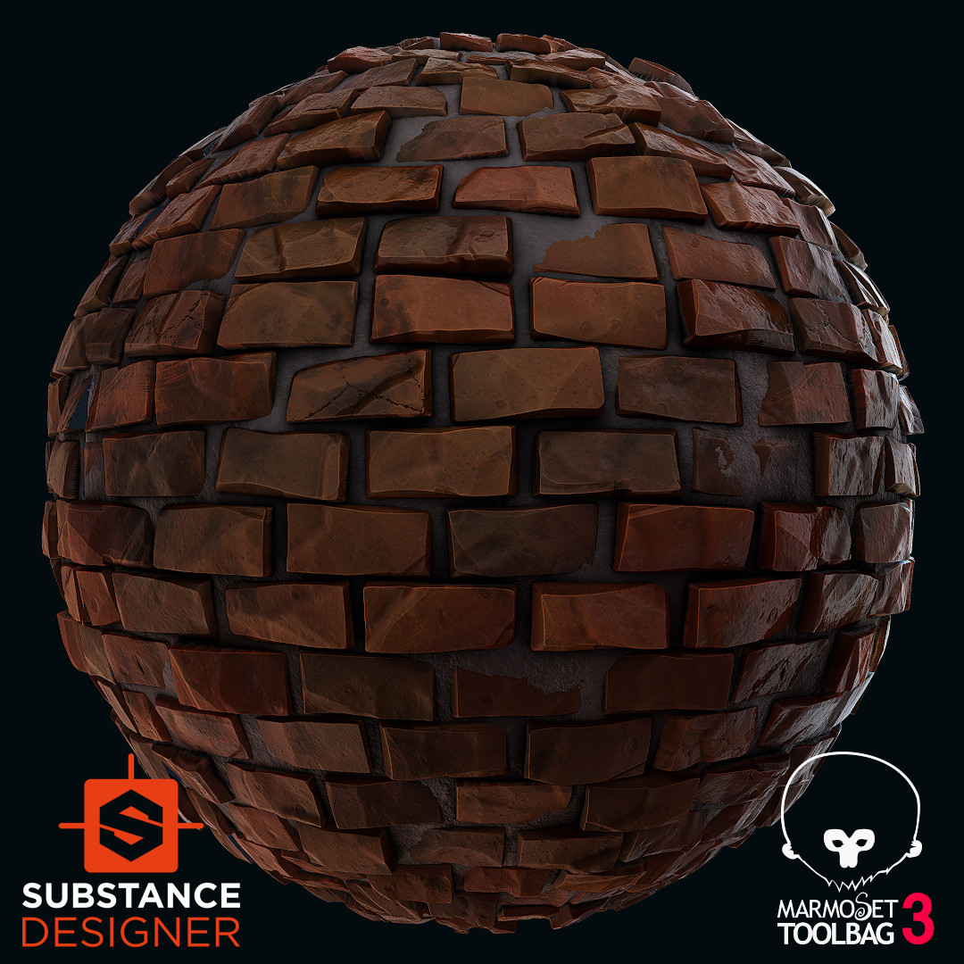 ArtStation - Stylized Bricks - Substance Designer
