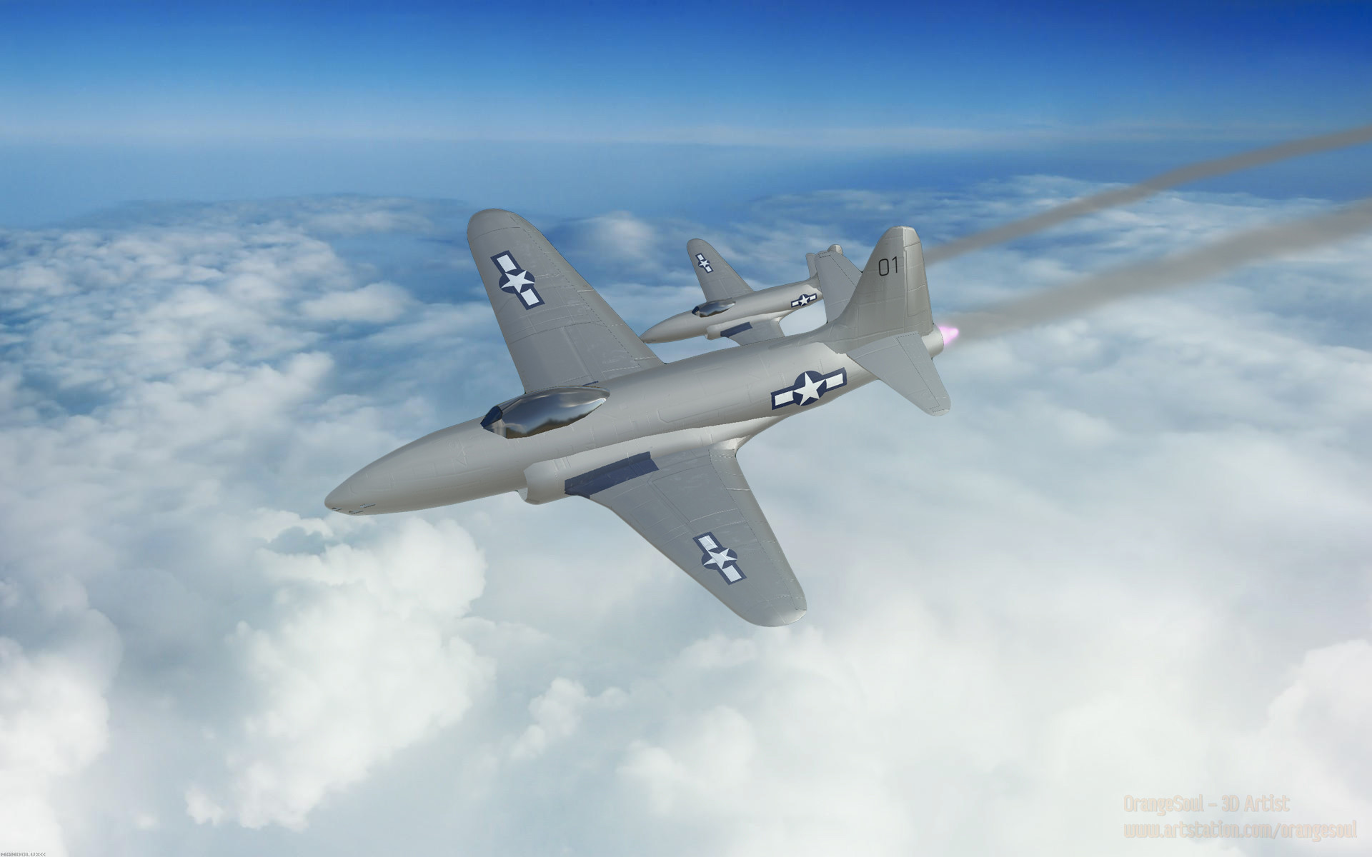 ArtStation - Lockheed P-80 "Shooting Star"
