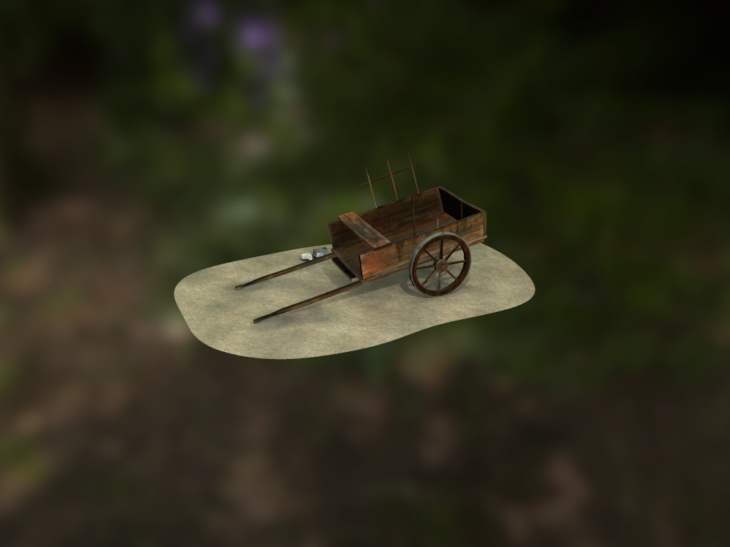 ArtStation - Wooden Hand Cart