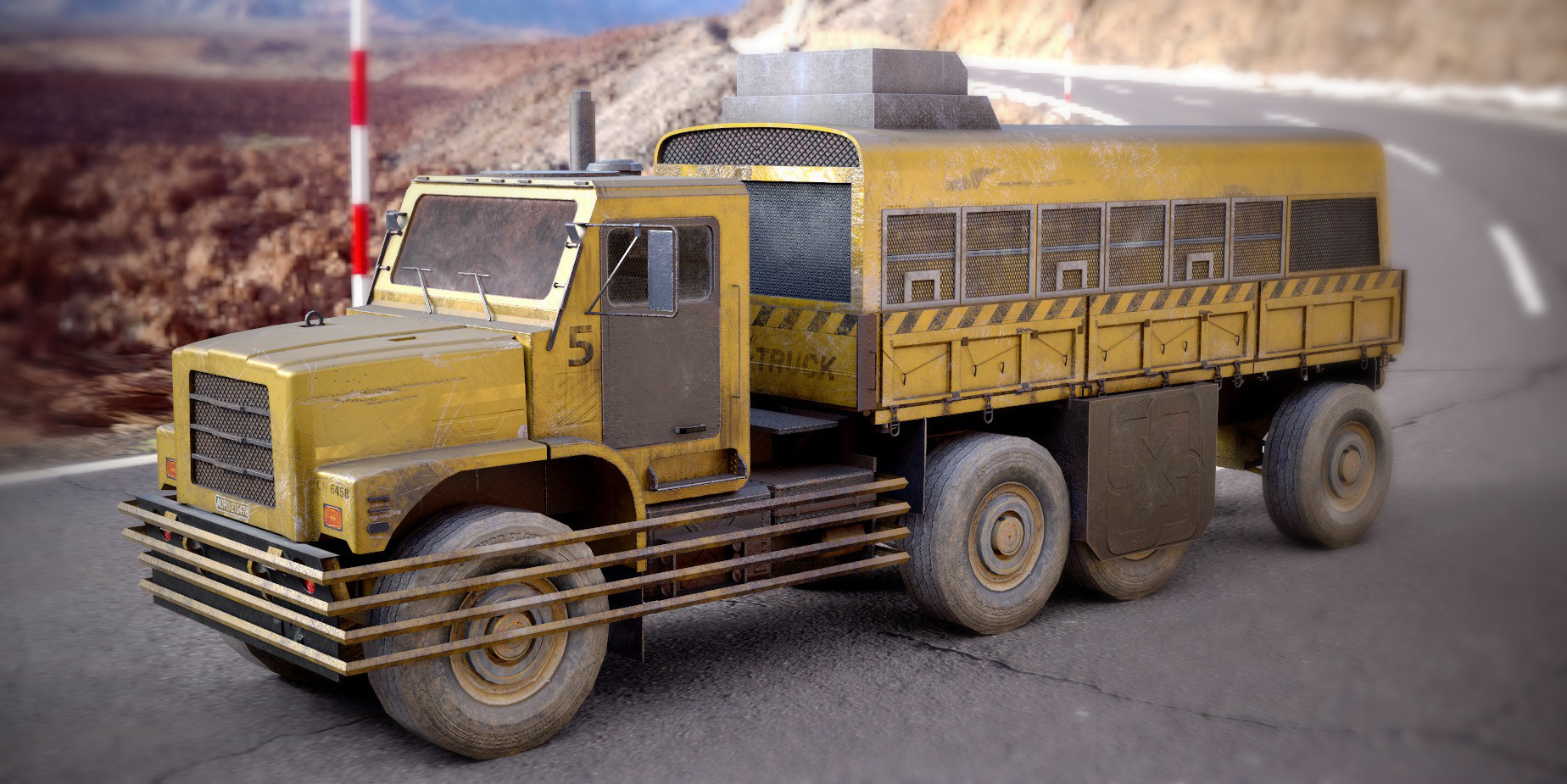 ArtStation - Truck_On_Road