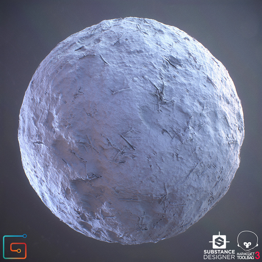 ArtStation - Freshly Fallen Snow - Substance Designer Material
