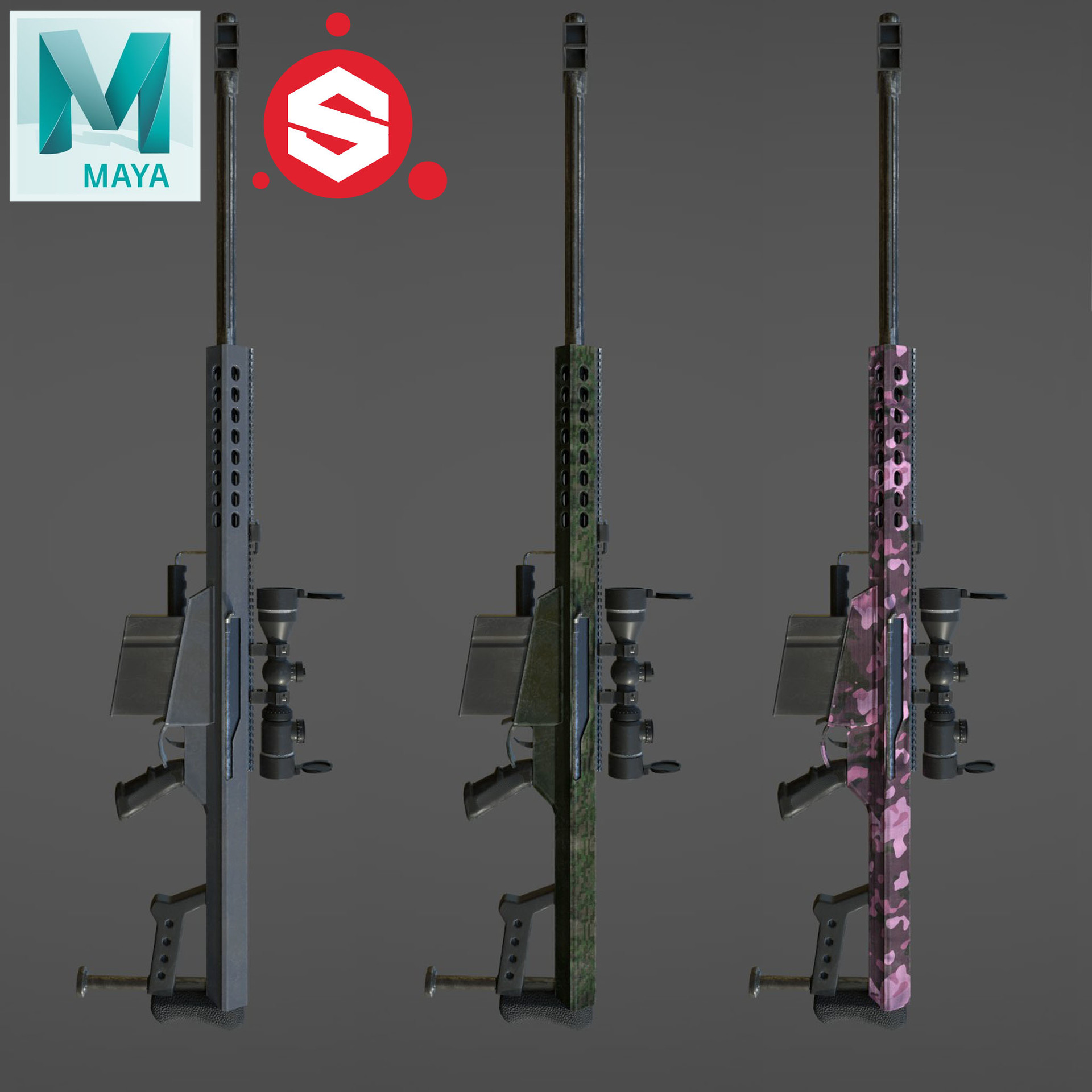 ArtStation - Barrett .50 caliber