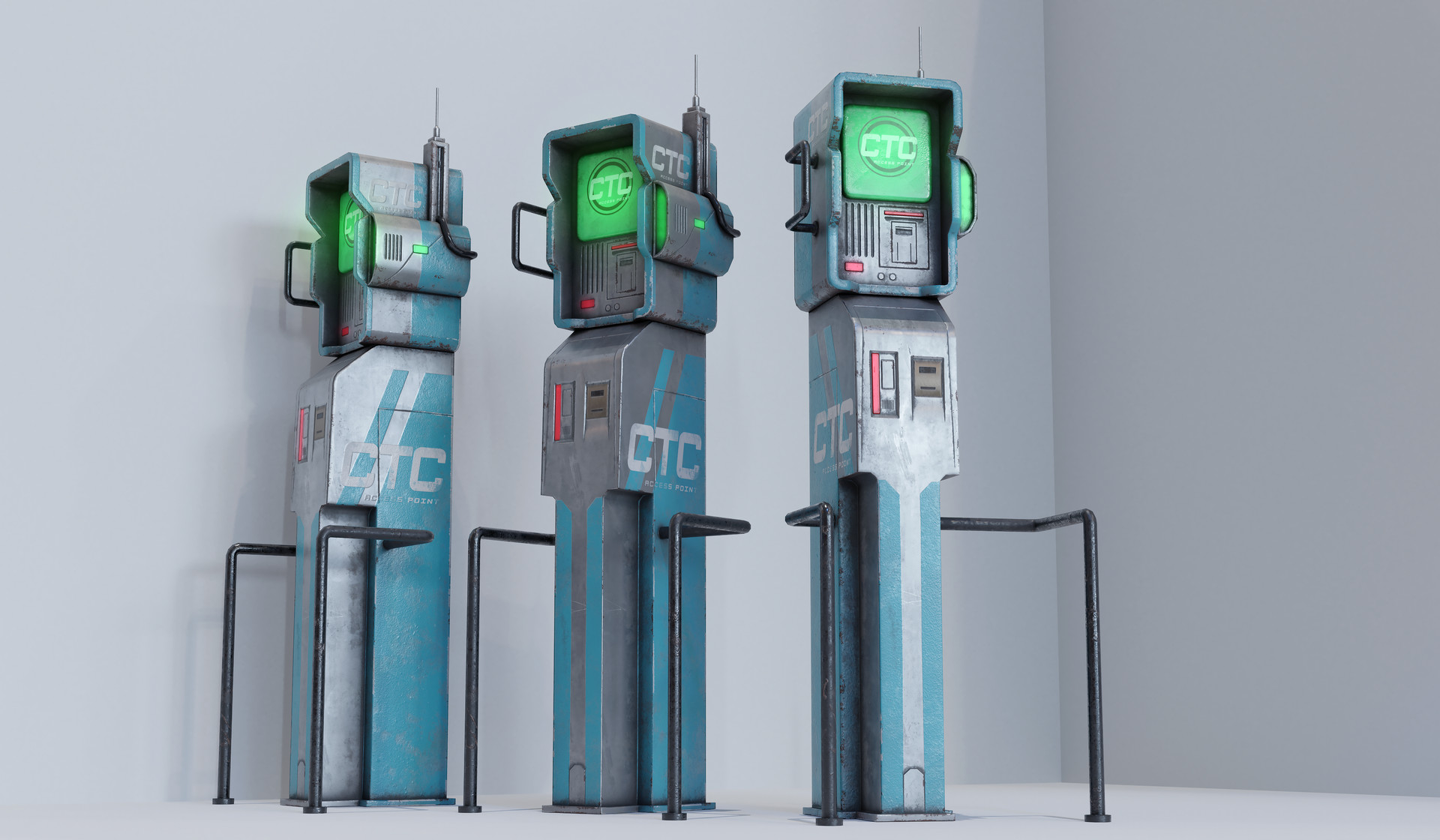 ArtStation - Props modeling - Terminal - Scream School