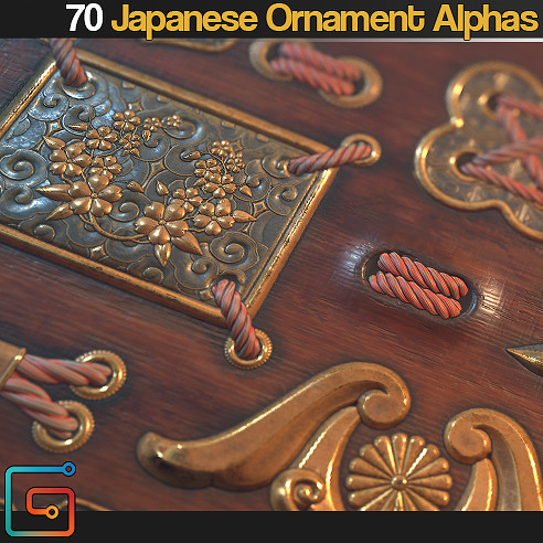 ArtStation - Japanese Ornament Alphas