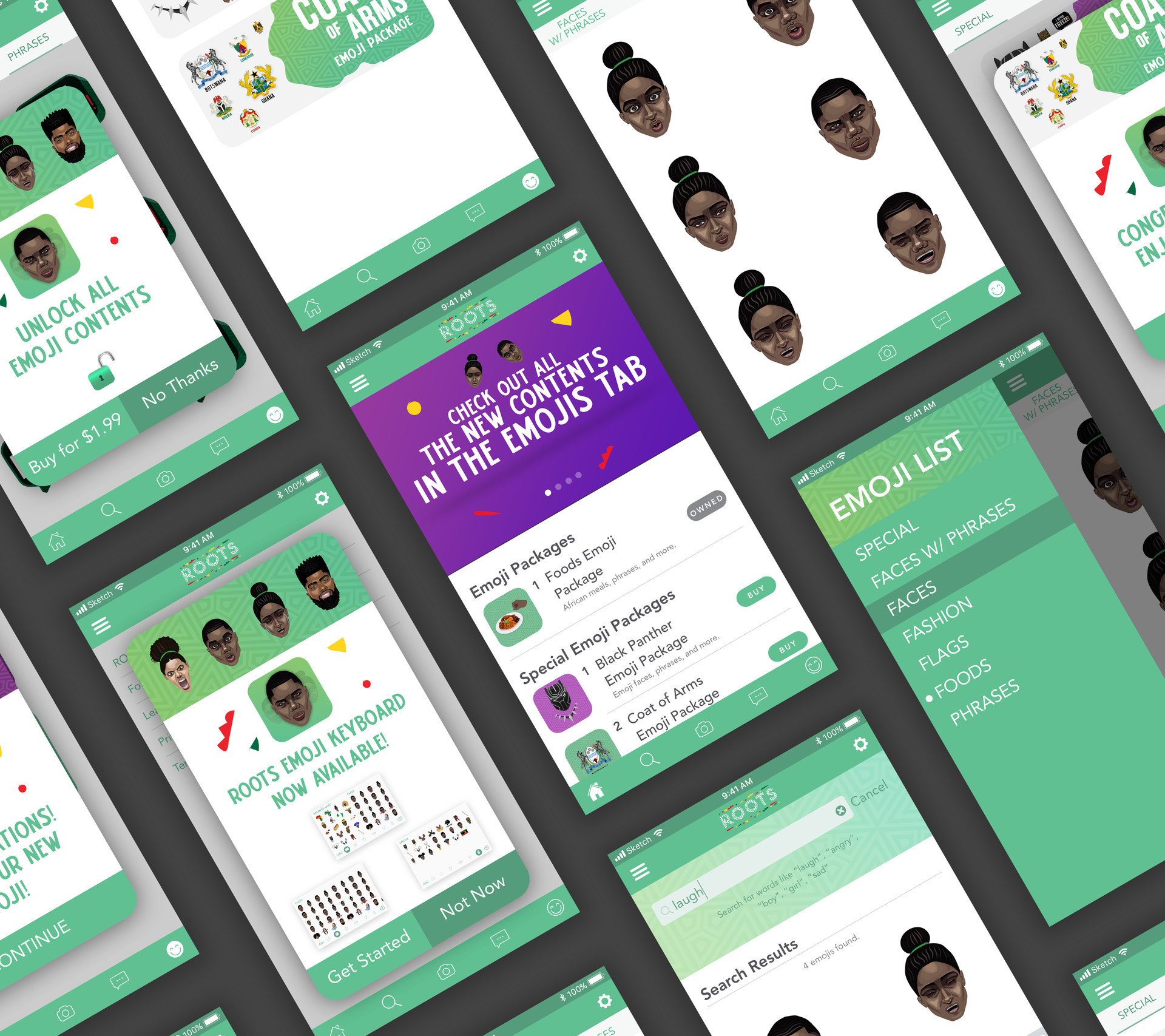 ArtStation - ROOTS Emoji Project | Mobile UI Design