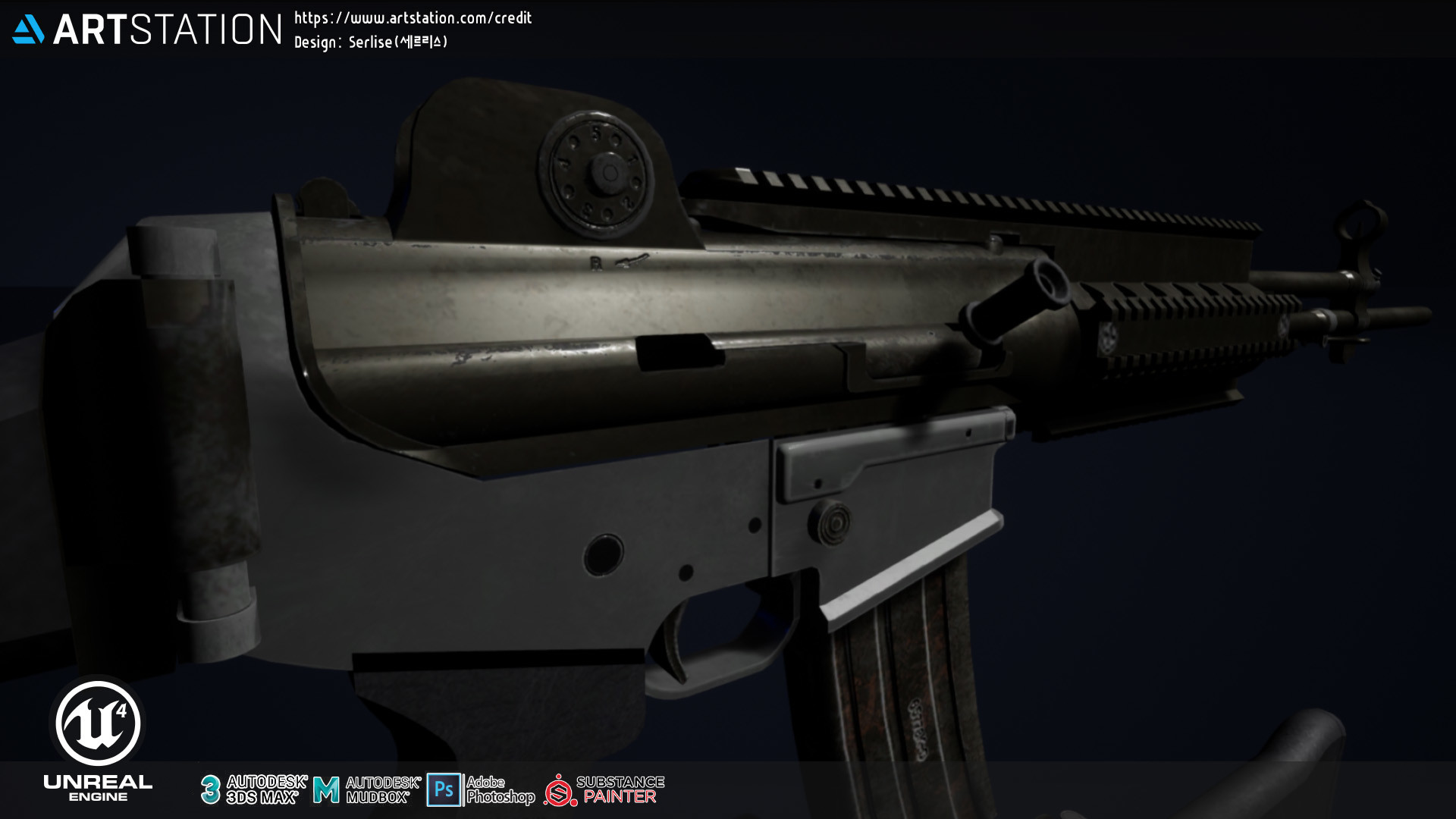 ArtStation - K-2(k2c) weapon assault rifle for game modeling, Jung-min Kim