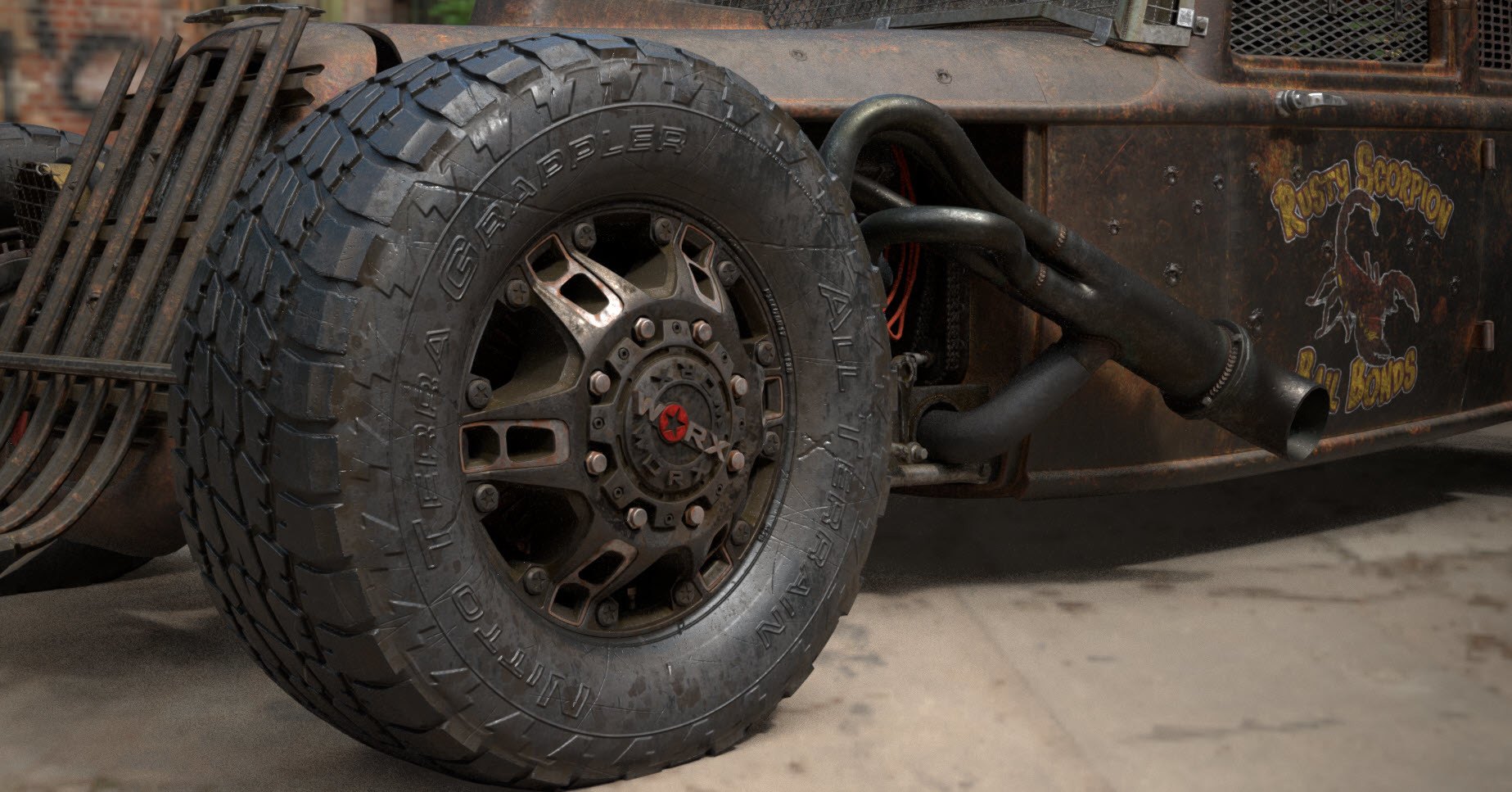 ArtStation - Vehicle Texturing in Substance Painter- The Rusty Scorpion