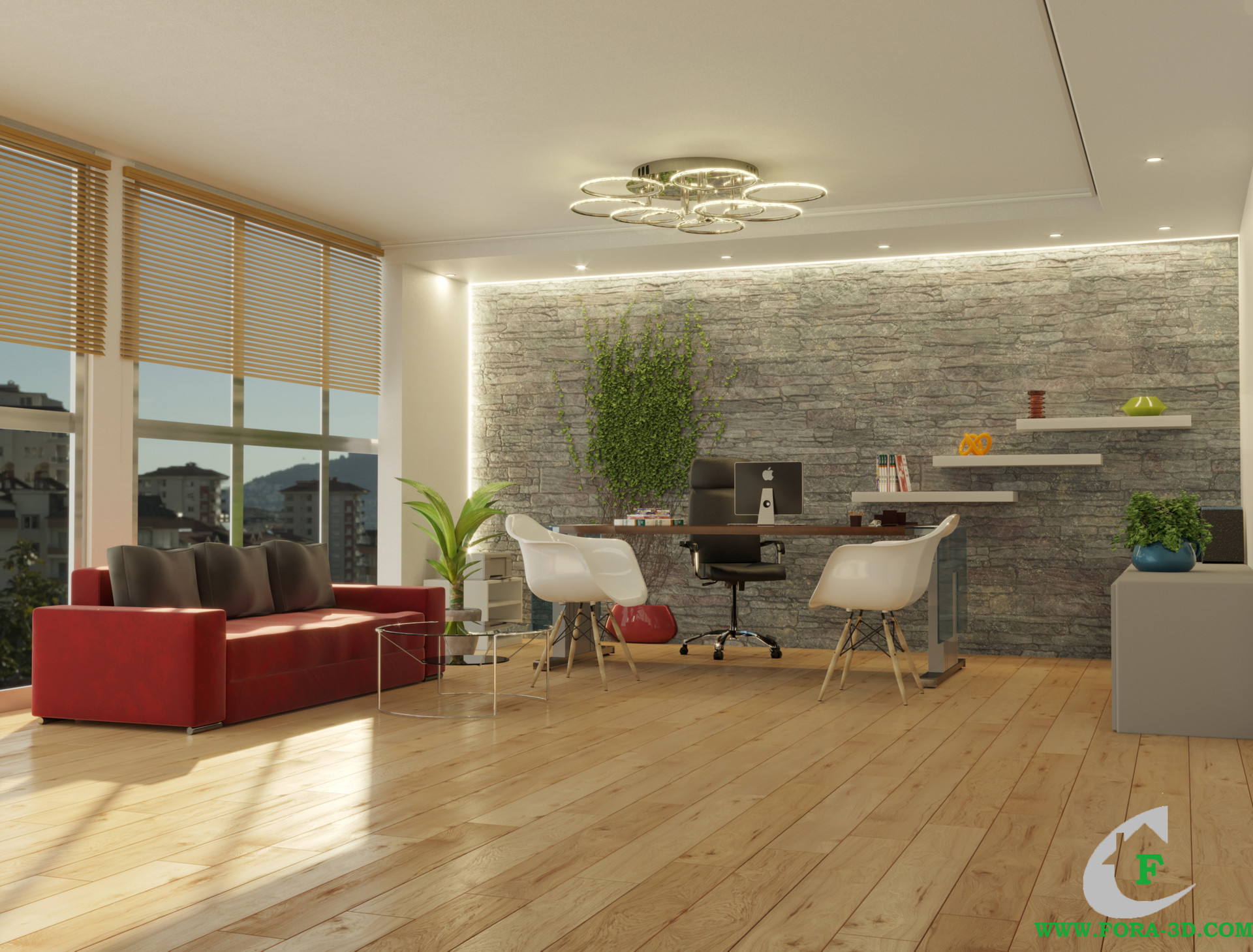 ArtStation - MODERN OFFICE architecture visualization 2018