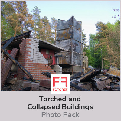 FOTOREF.COM Photo Packs - 175 photos of Torched and Collapsed Buildings