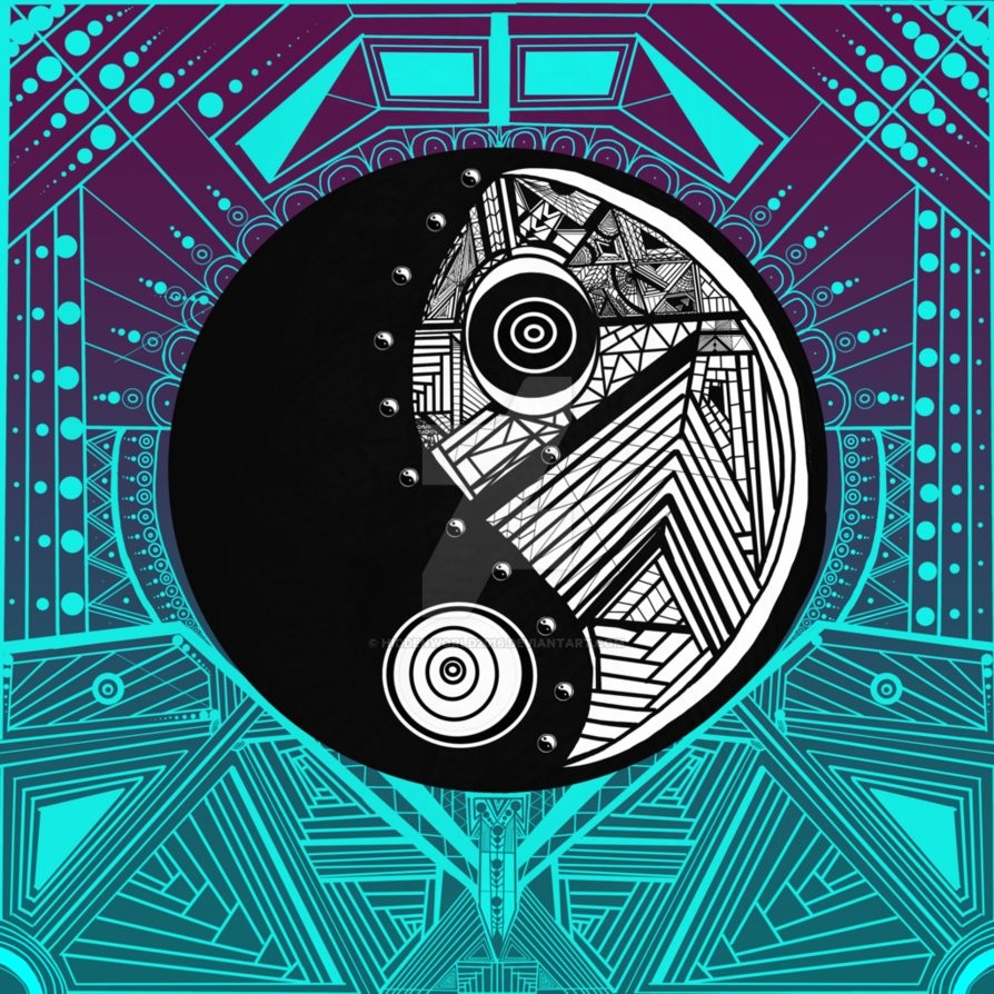 ArtStation - Yin yang zentangle