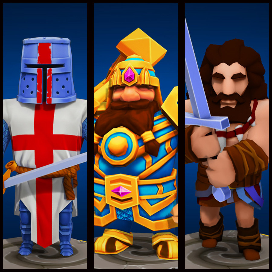 ArtStation - Dwarf,Crusader & Barbarian
