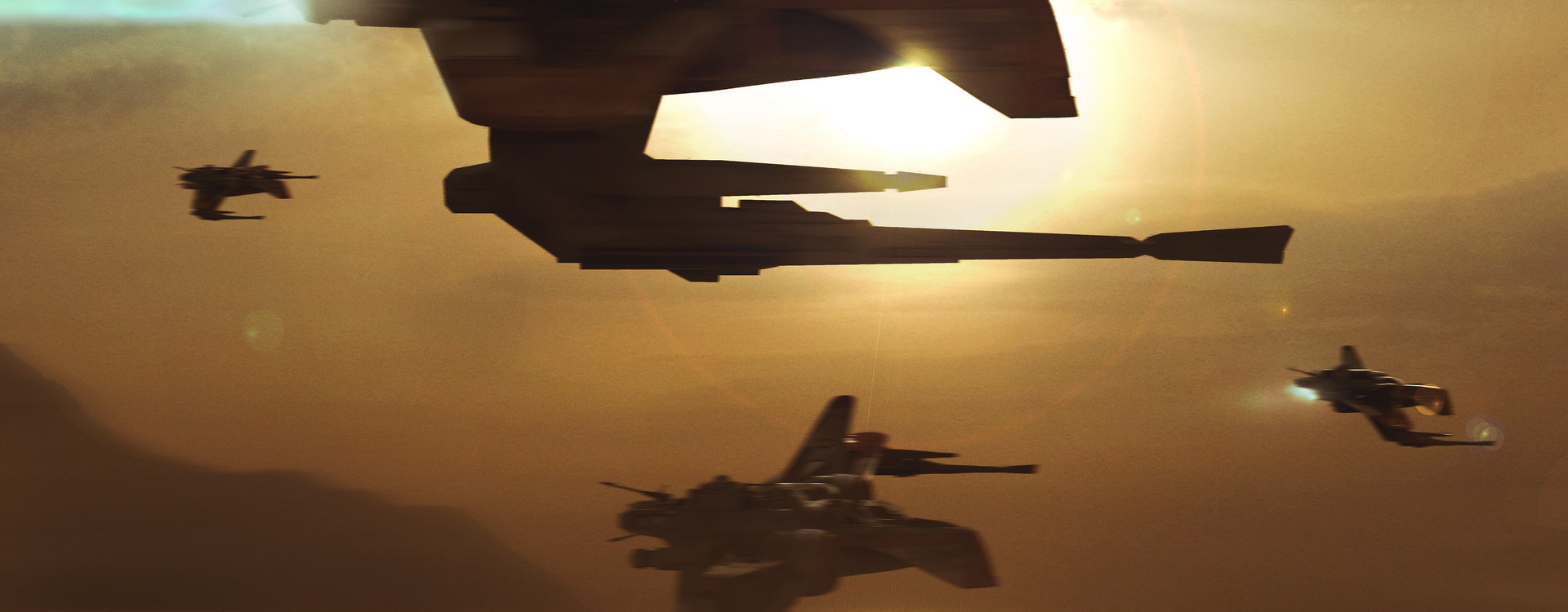 ArtStation - ARC-170 Squadron Taking Flight