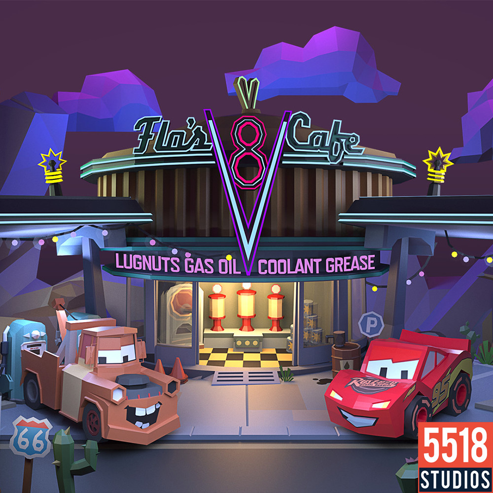 ArtStation - Cars3. Low-poly concept, 3D models and Environment