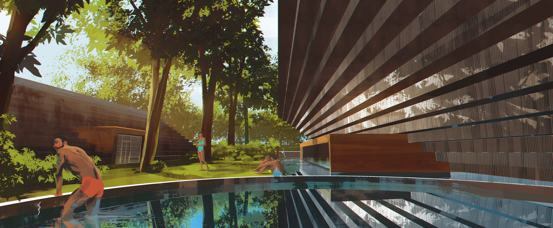 ArtStation - Swimming Pool Complex