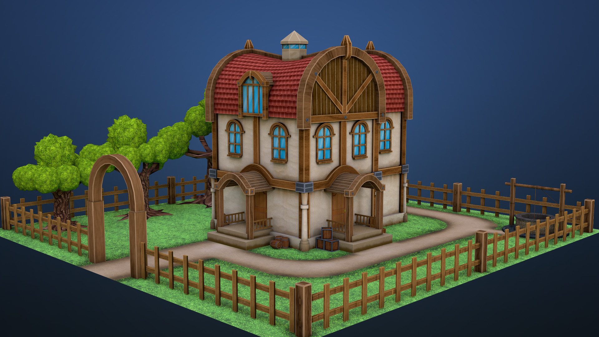 ArtStation - nurul_afsar_low_poly_game house