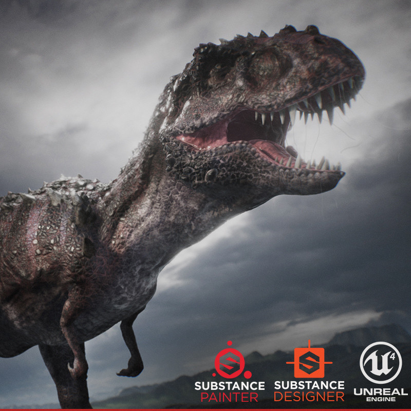 ArtStation - PBR Procedural T-Rex skin