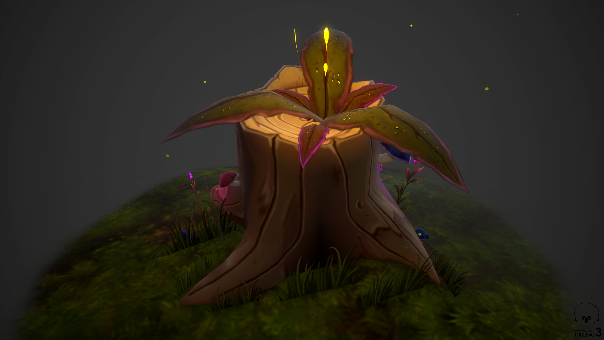 ArtStation - Mystical Tree Stump - Mini Scene