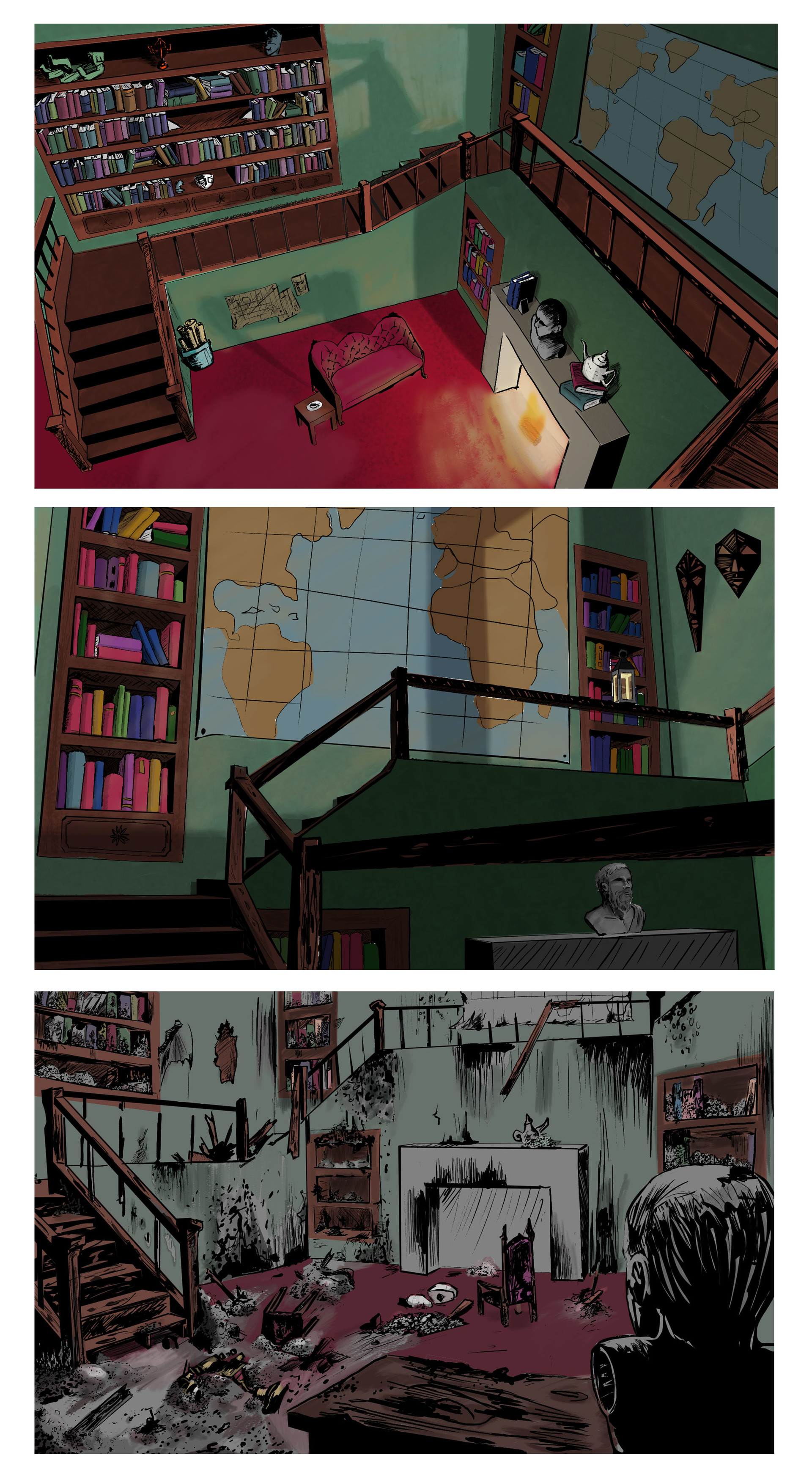 ArtStation - Victorian Mansion Triptych