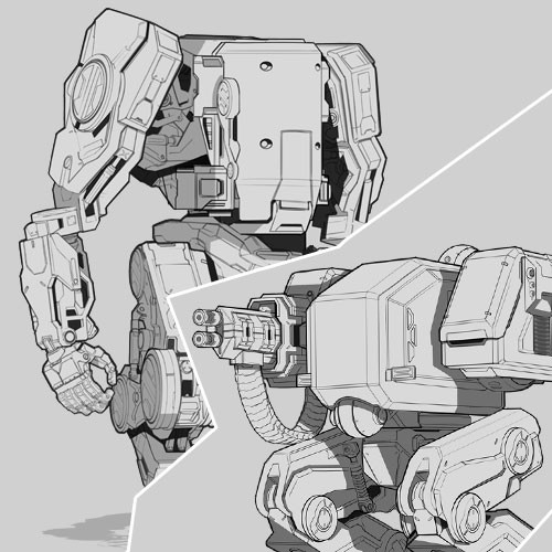 ArtStation - Mech sketches