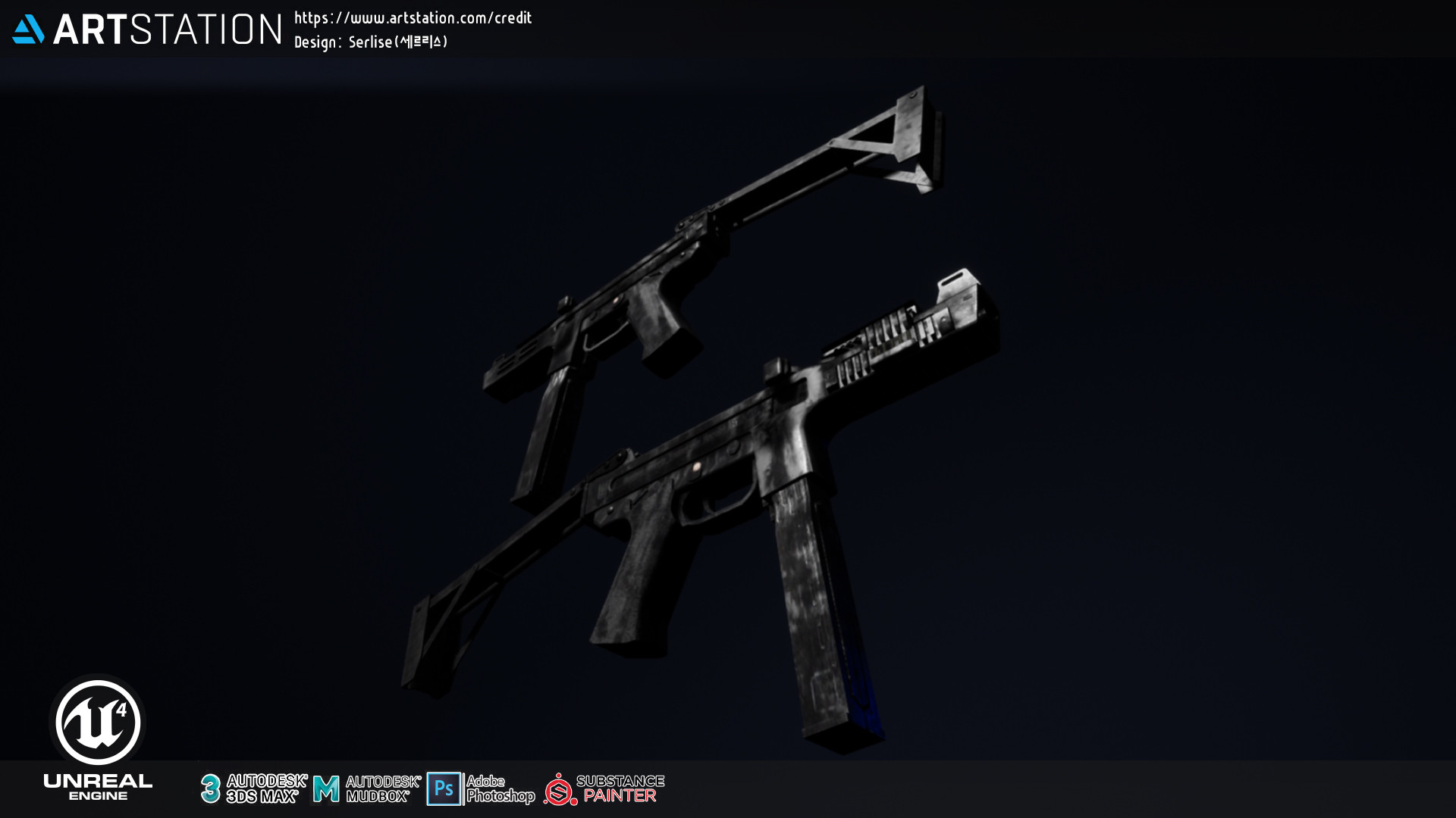 ArtStation - Spectre M4 - weapon Submachine gun for game modeling