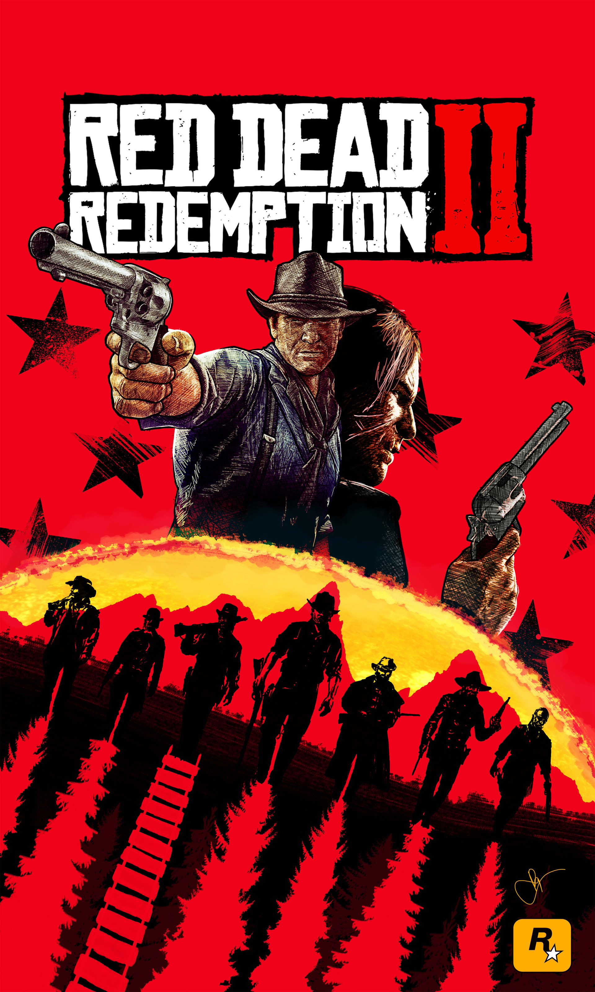 ArtStation - RDR2 - Ma version de la pochette du jeu.