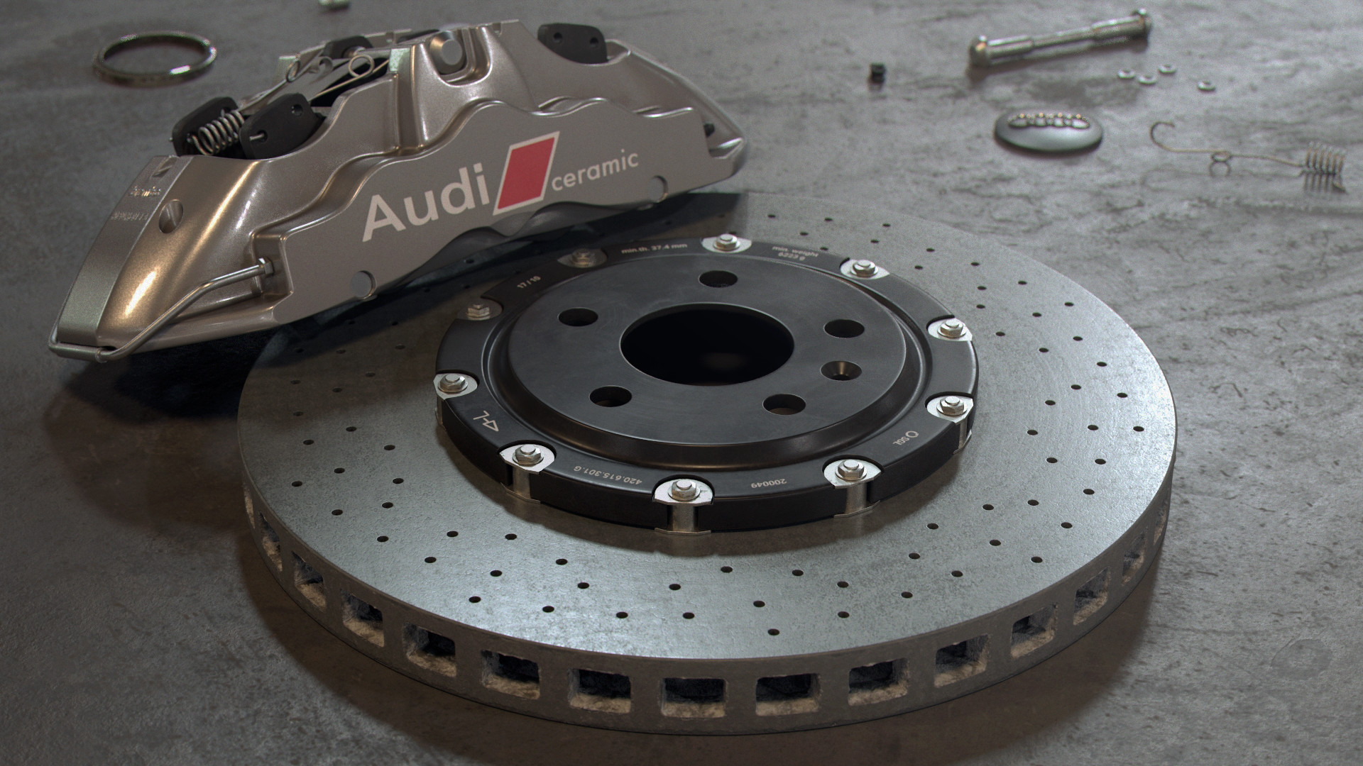 ArtStation - Audi R8 Ceramic Brake Kit