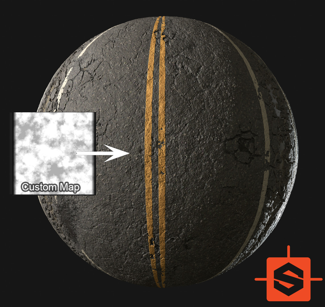 ArtStation - Asphalt Road W/Custom User Map