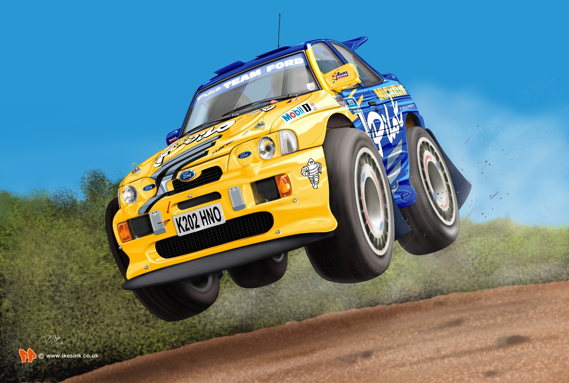 Paul Pike - Ford Escort RS Cosworth Pilot Rally Car