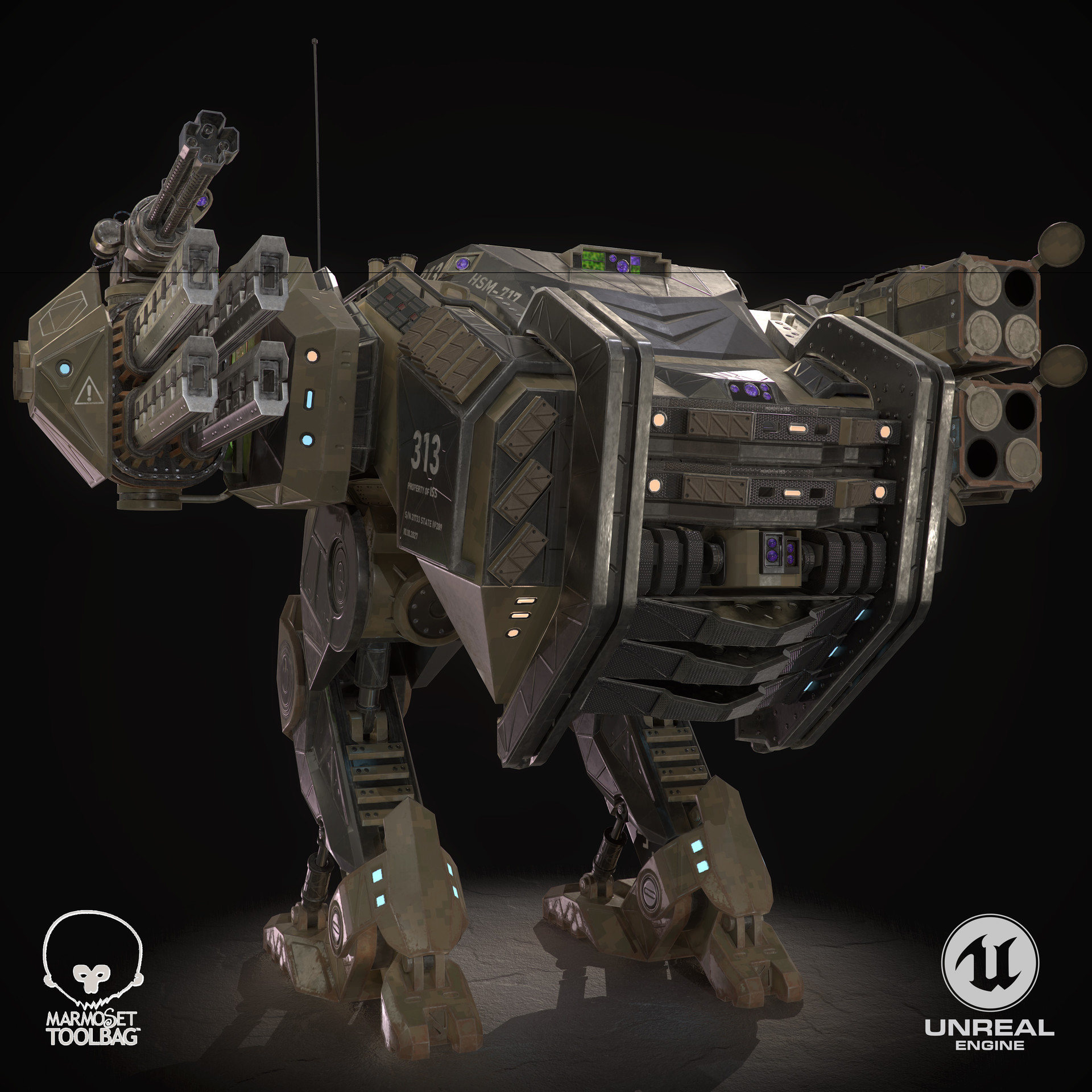 ArtStation - Heavy storm mech HSM-717