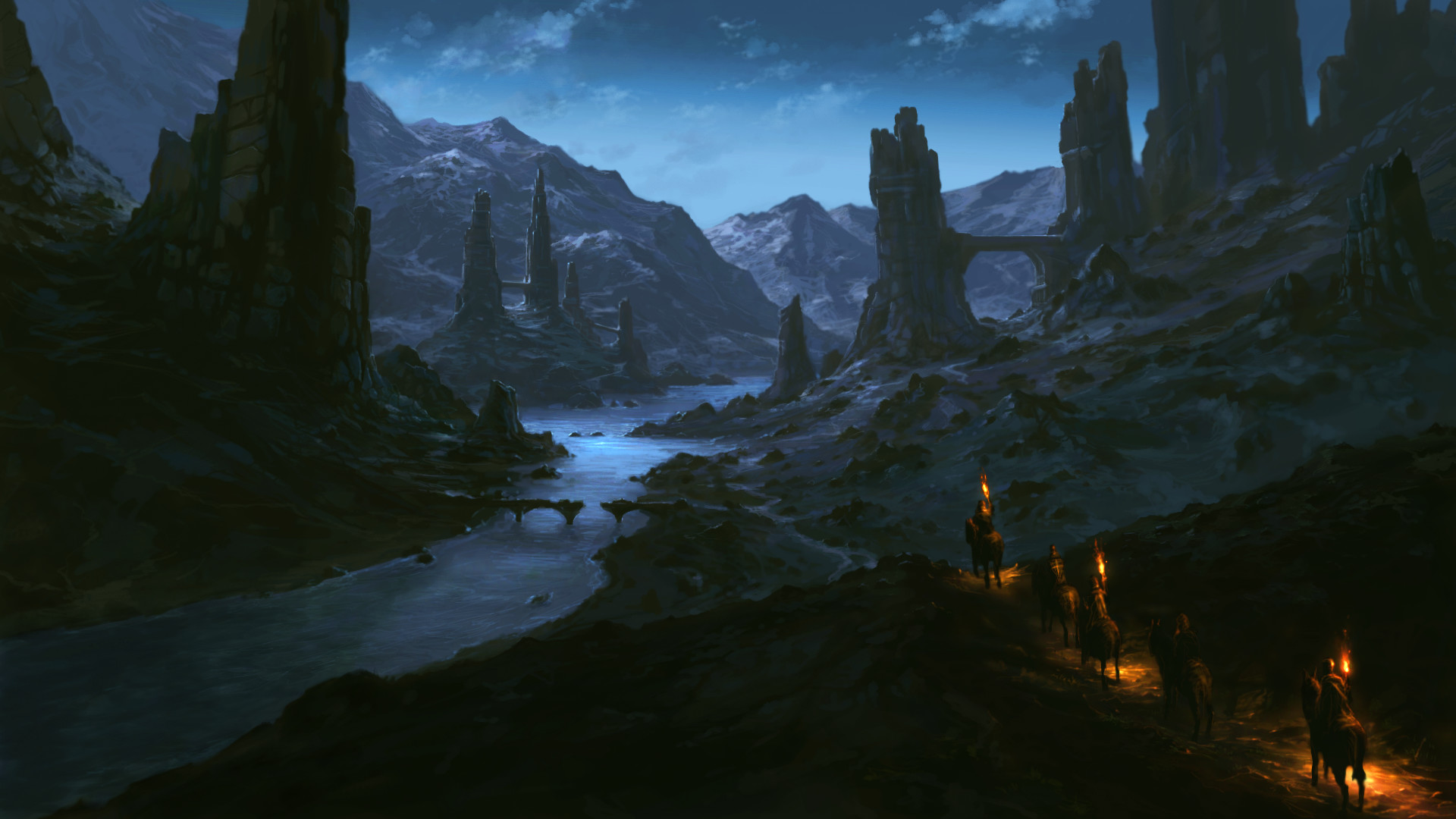 ArtStation - Night ruins