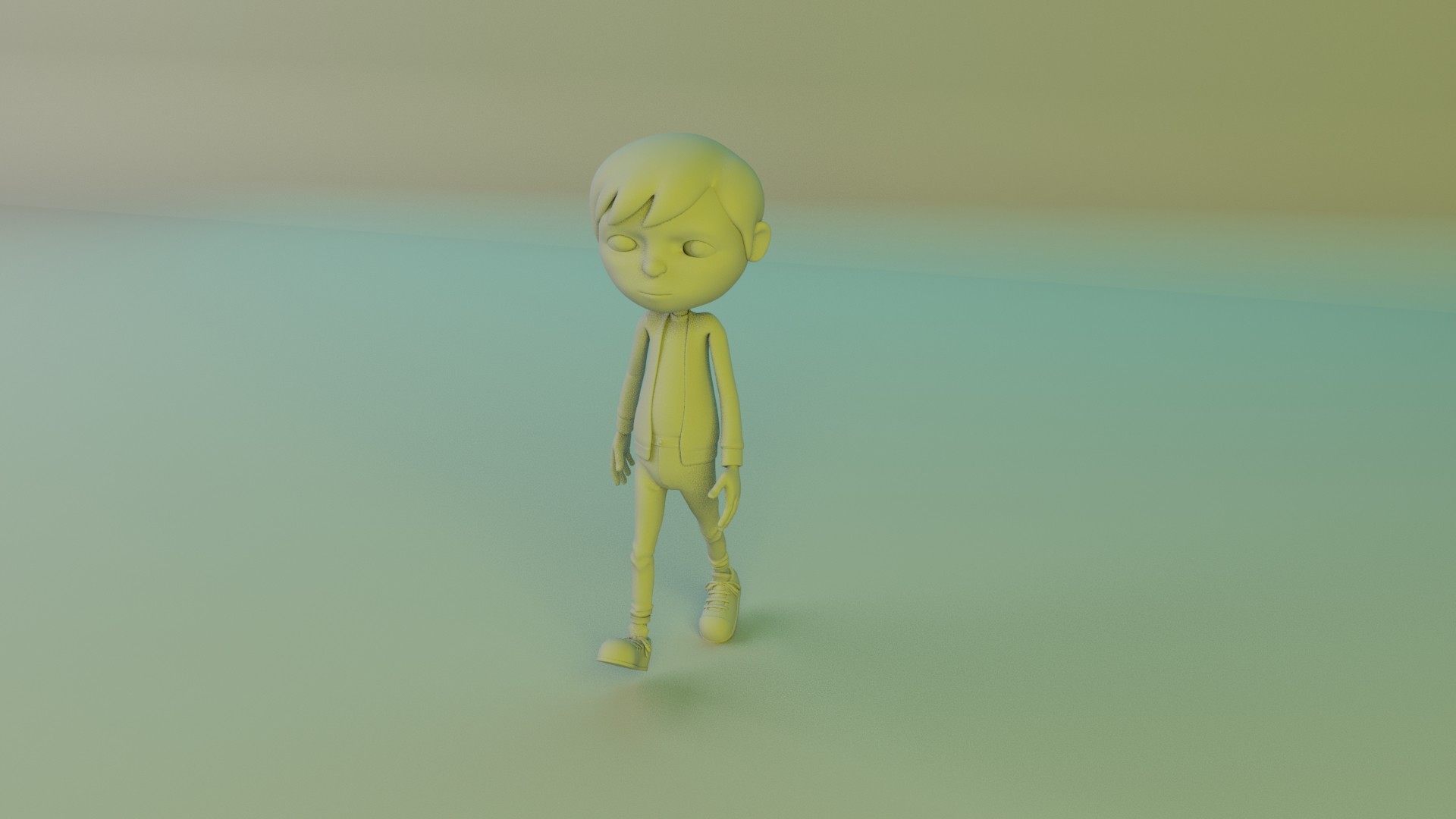 ArtStation - Walk Cycle - Rigging and Final Render of character