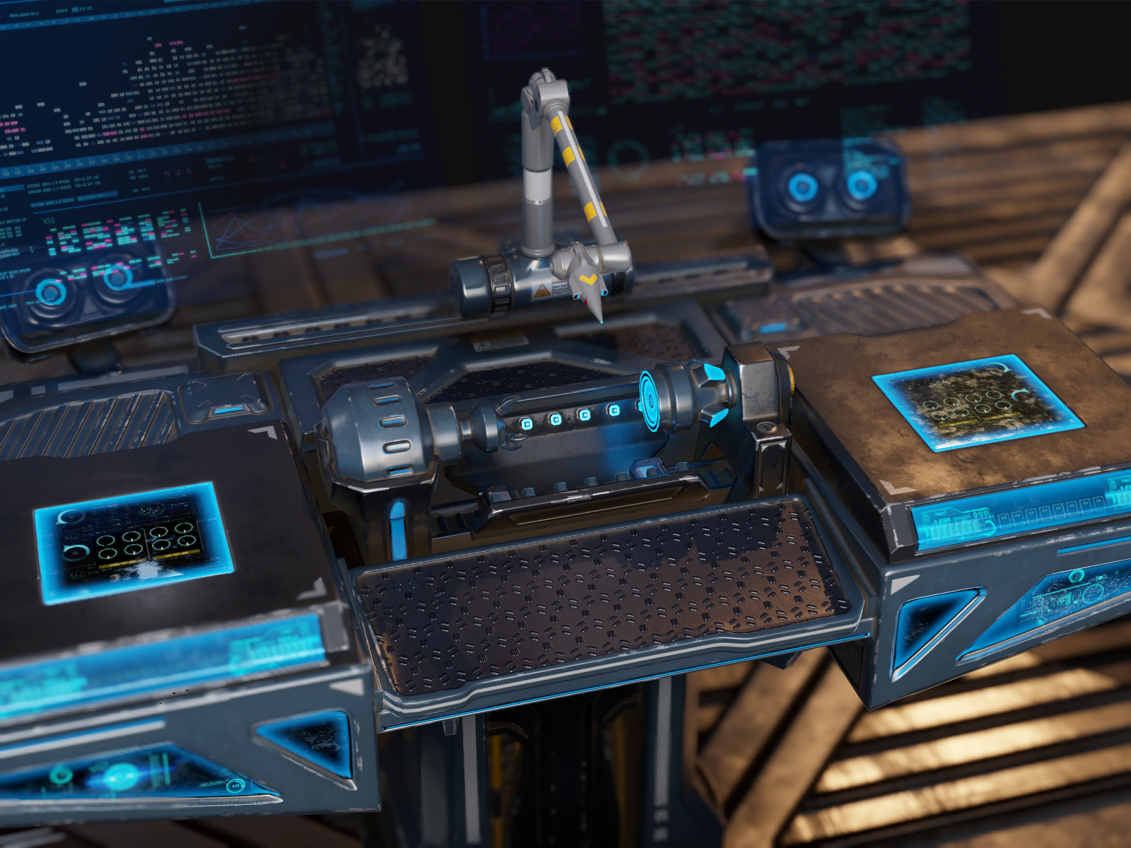 ArtStation - Sci-fi research table