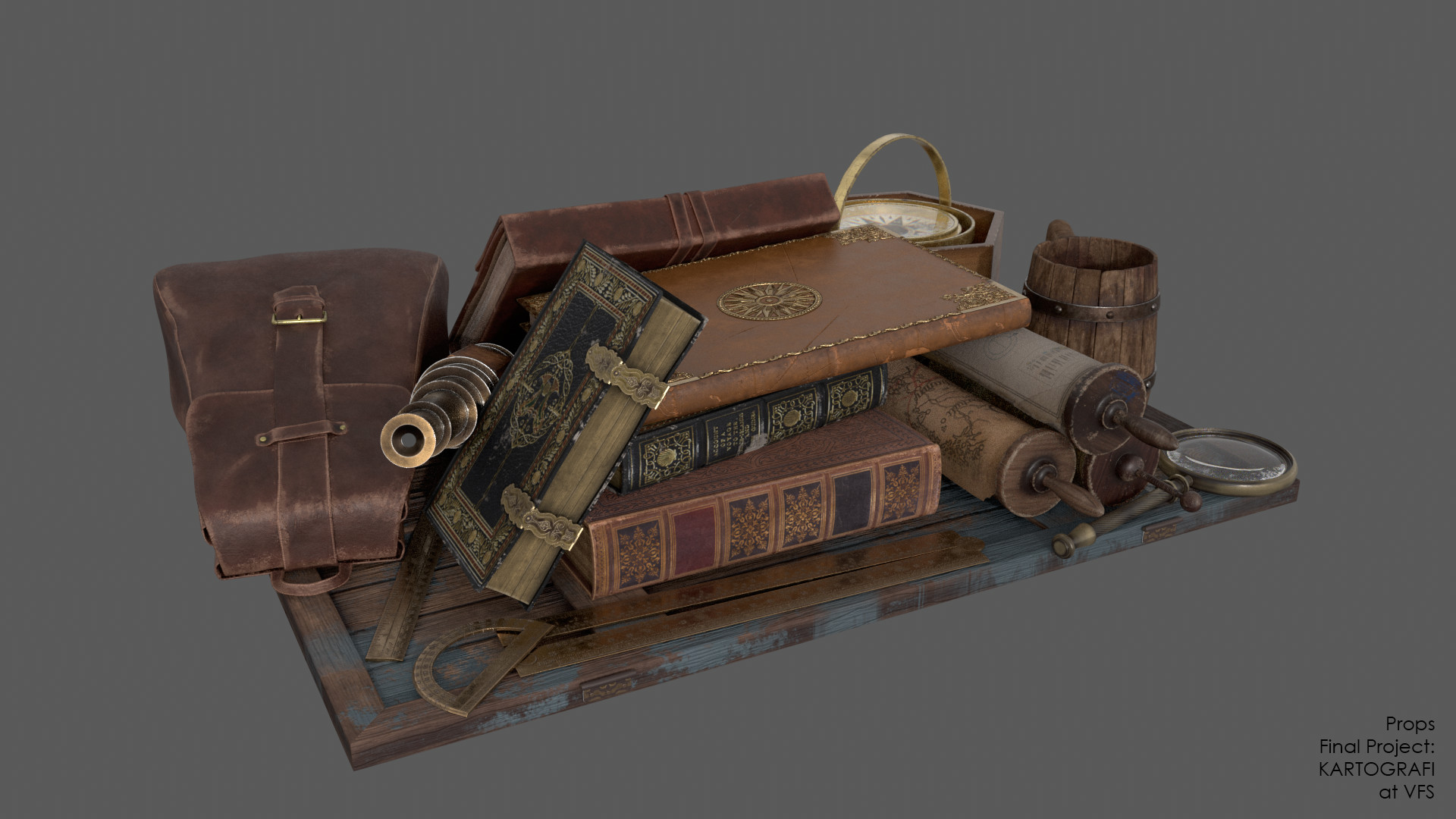 ArtStation - Kartografi - Props Turnaround