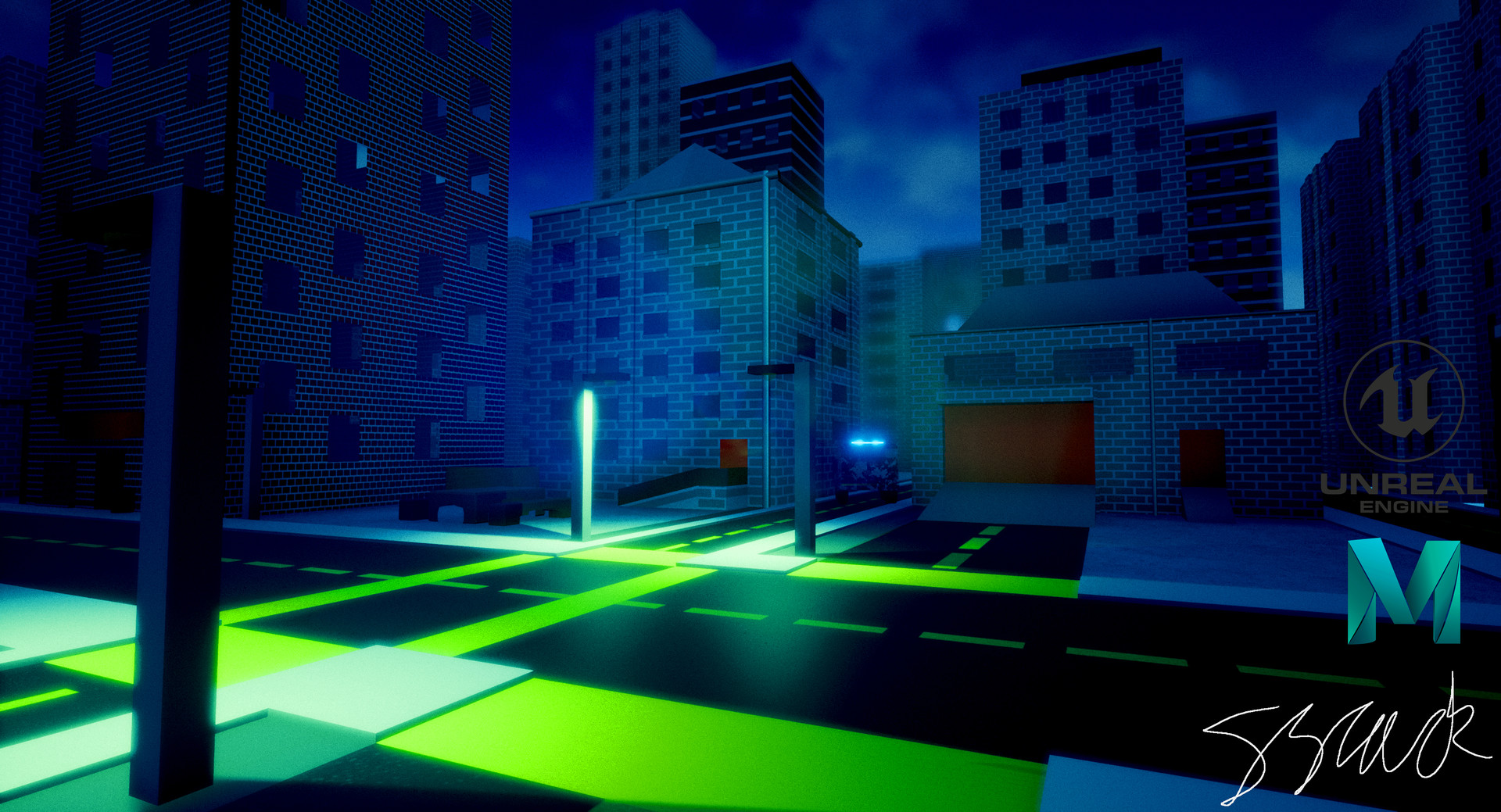 ArtStation - Quick really basic city environment for college