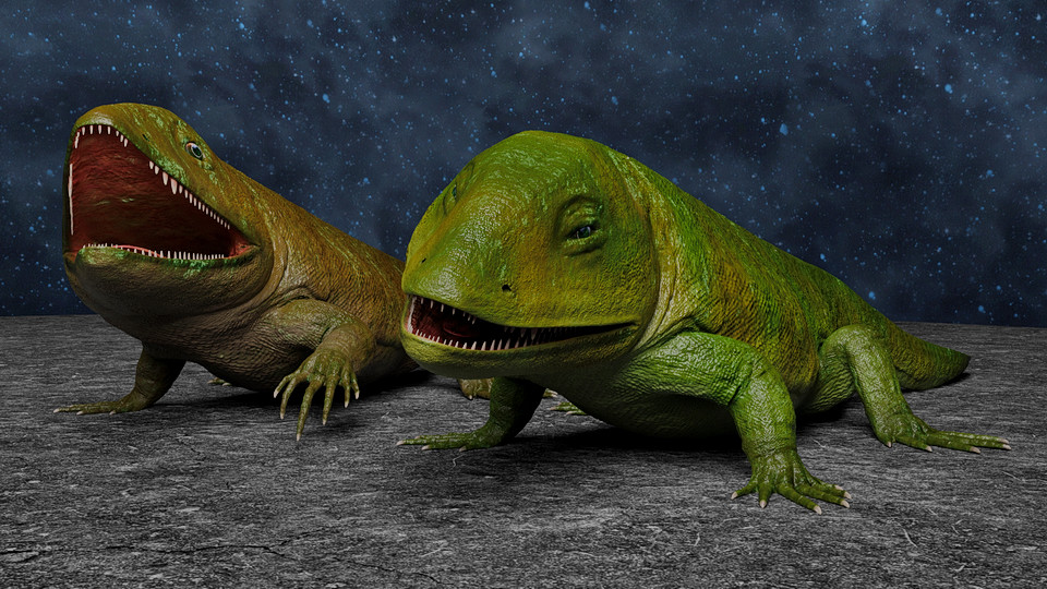 ArtStation - Project: Pederpes - primitive tetrapod from 359–345 mya