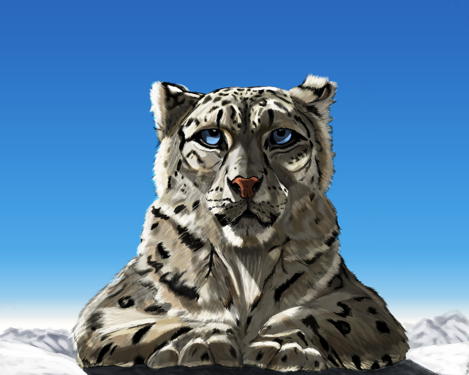 ArtStation - Snow Leopard Study