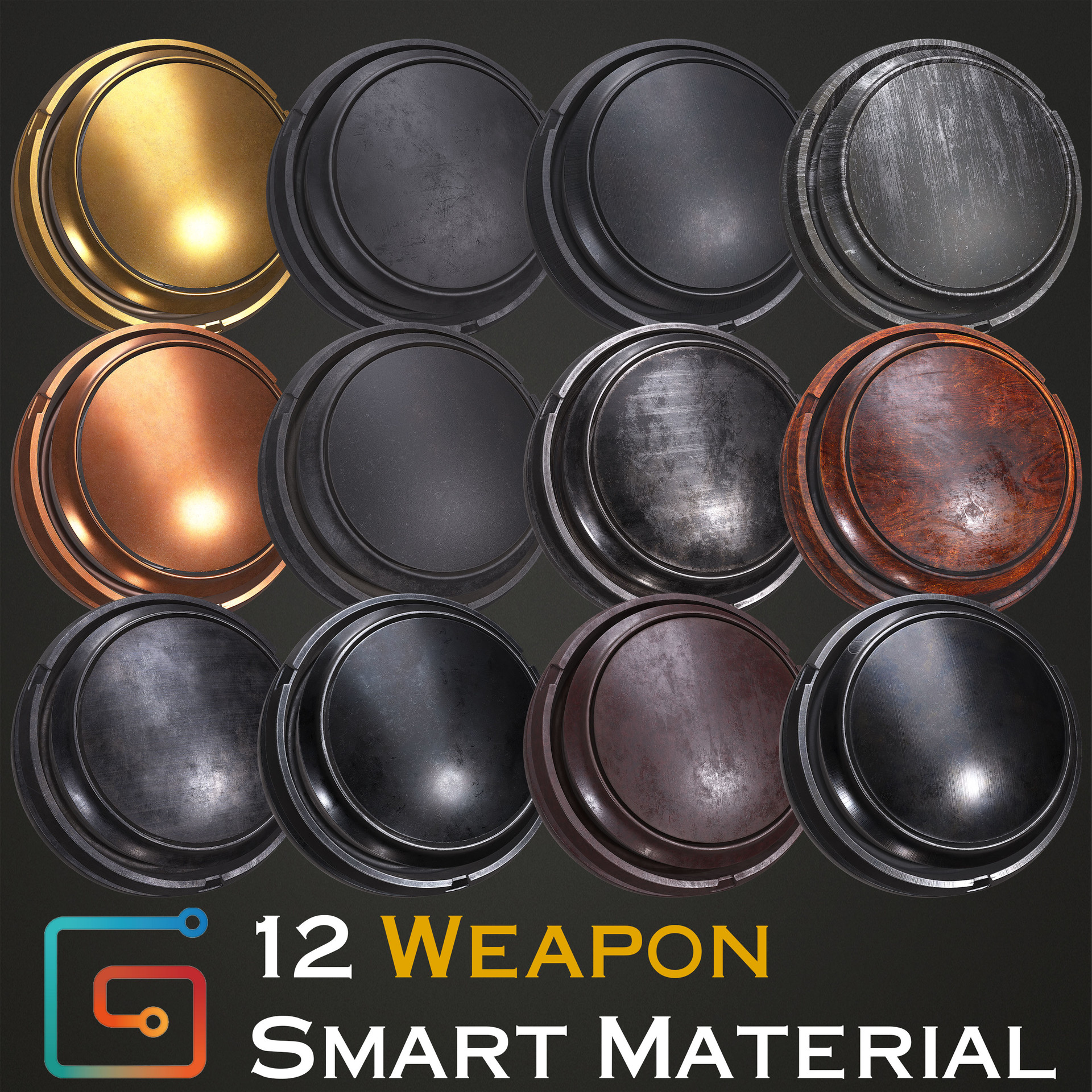 ArtStation - Weapon Smart Material Pack - 13 Smart Material - UPDATE