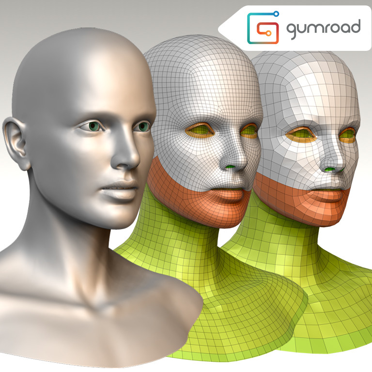 ArtStation - 3D Character Bust BaseMesh Pack