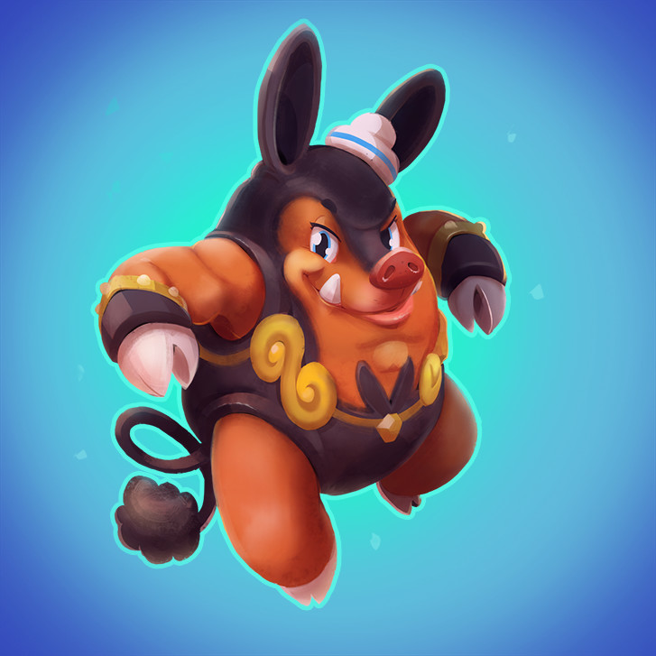 ArtStation - Pignite Pokemon fan art