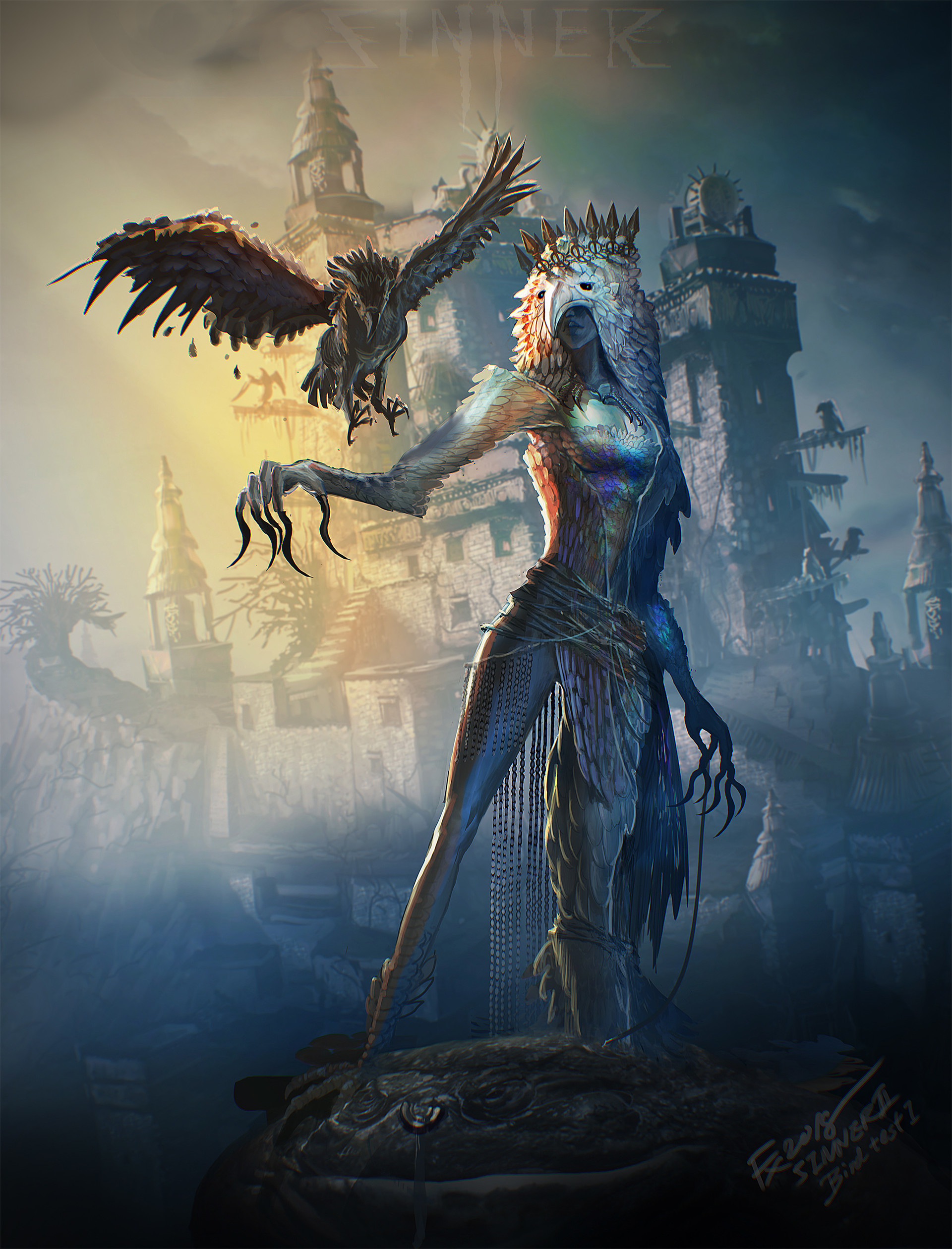 ArtStation - MY LOVELY BIRD QUEEN (test version one)