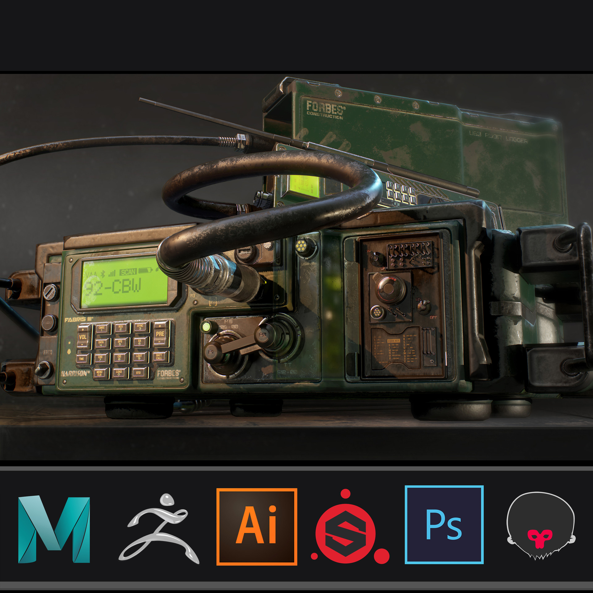 ArtStation - TACTICAL MANPACK RADIO