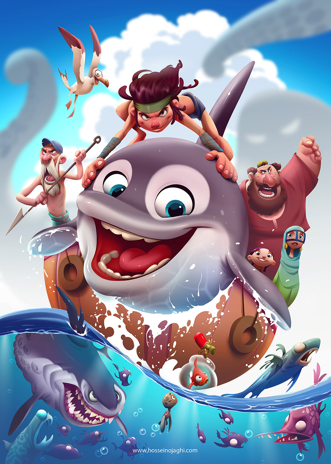 ArtStation - "Dolphin Boy" poster design